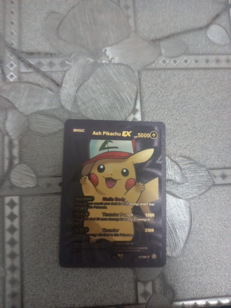 Ash Pikachu EX ( Black Edition ) Pokemon Card, Hobbies & Toys ...