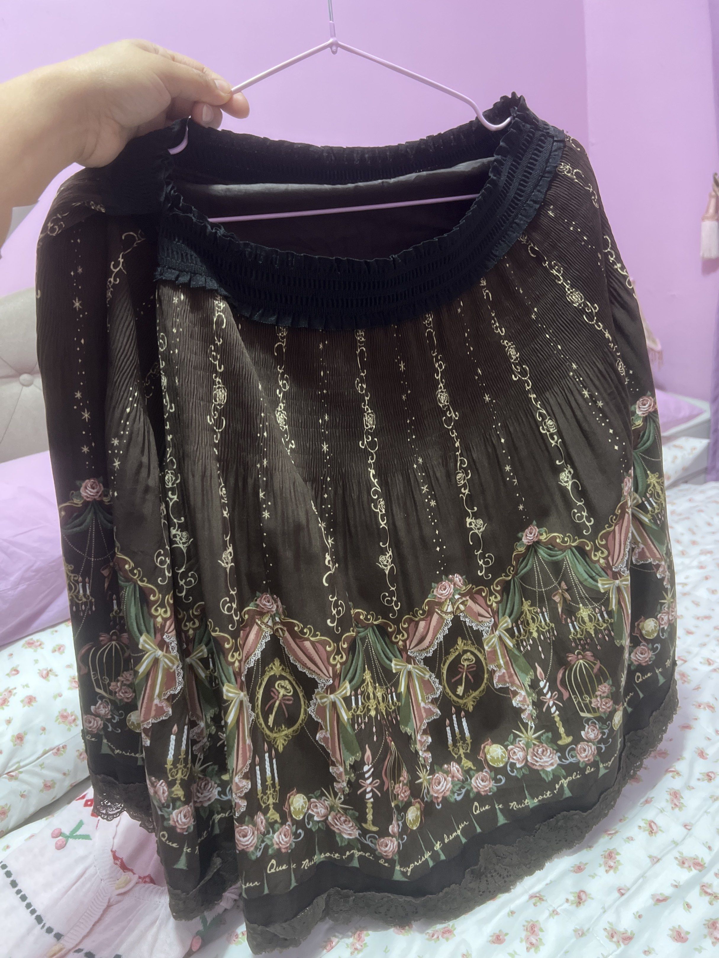 Axes femme Pretty Brown Lolita Skirt, Women's Fashion, Tops, Blouses on ...