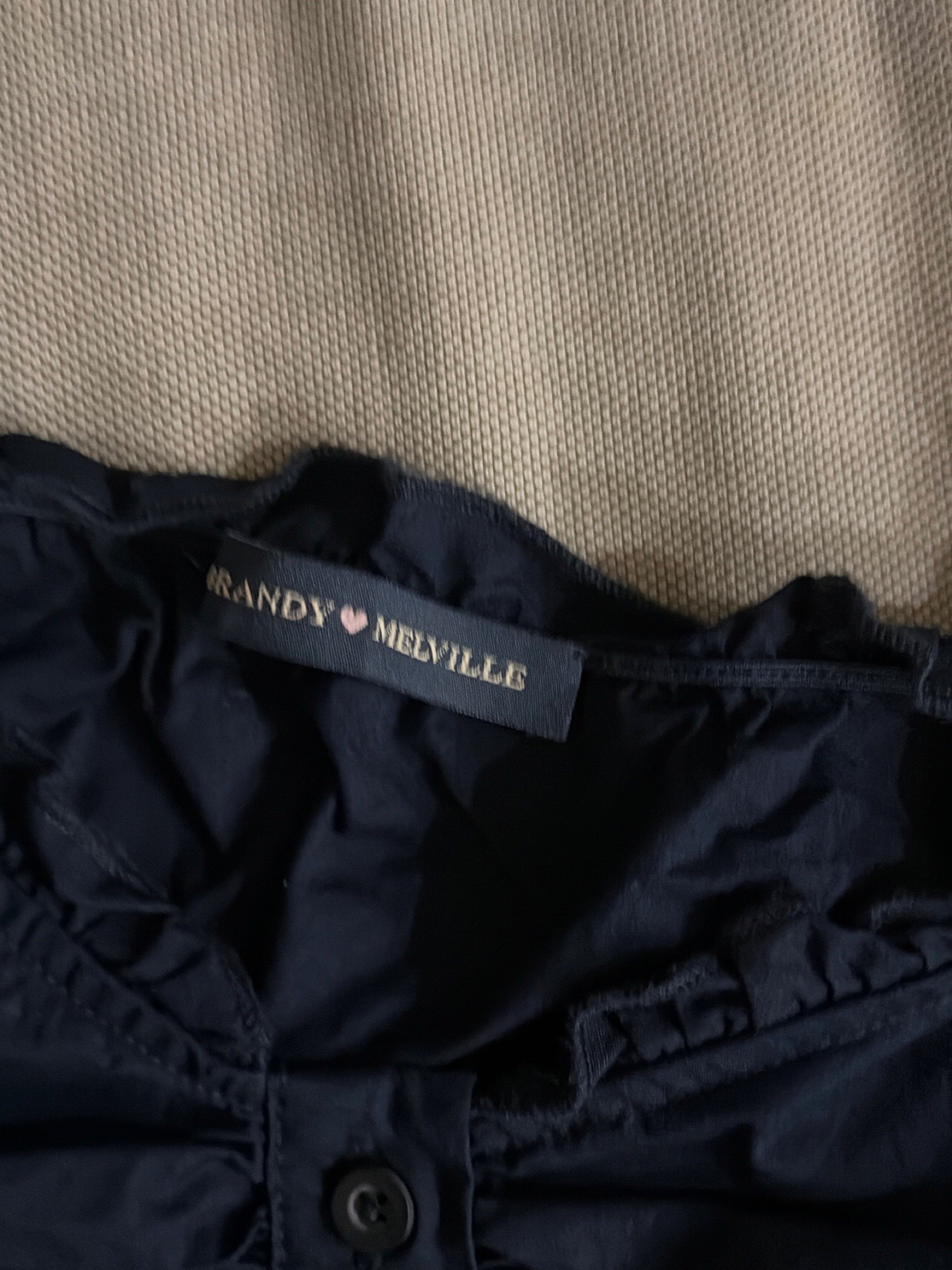 brandy melville navy blue elena top bnwot, Women's Fashion, Tops ...