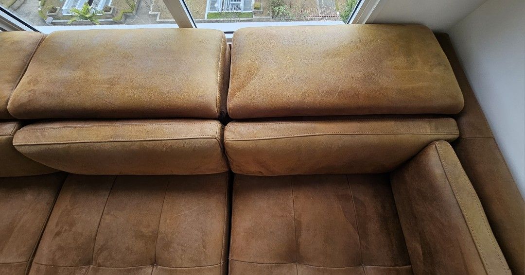Brown Real Leather Sofa from Origin Home, Furniture & Home Living ...