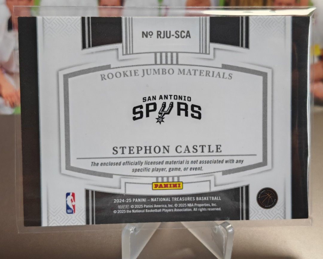 (限量99) Stephon Castle 2025 Topps National Treasures Rookie Jumbo Patch ...