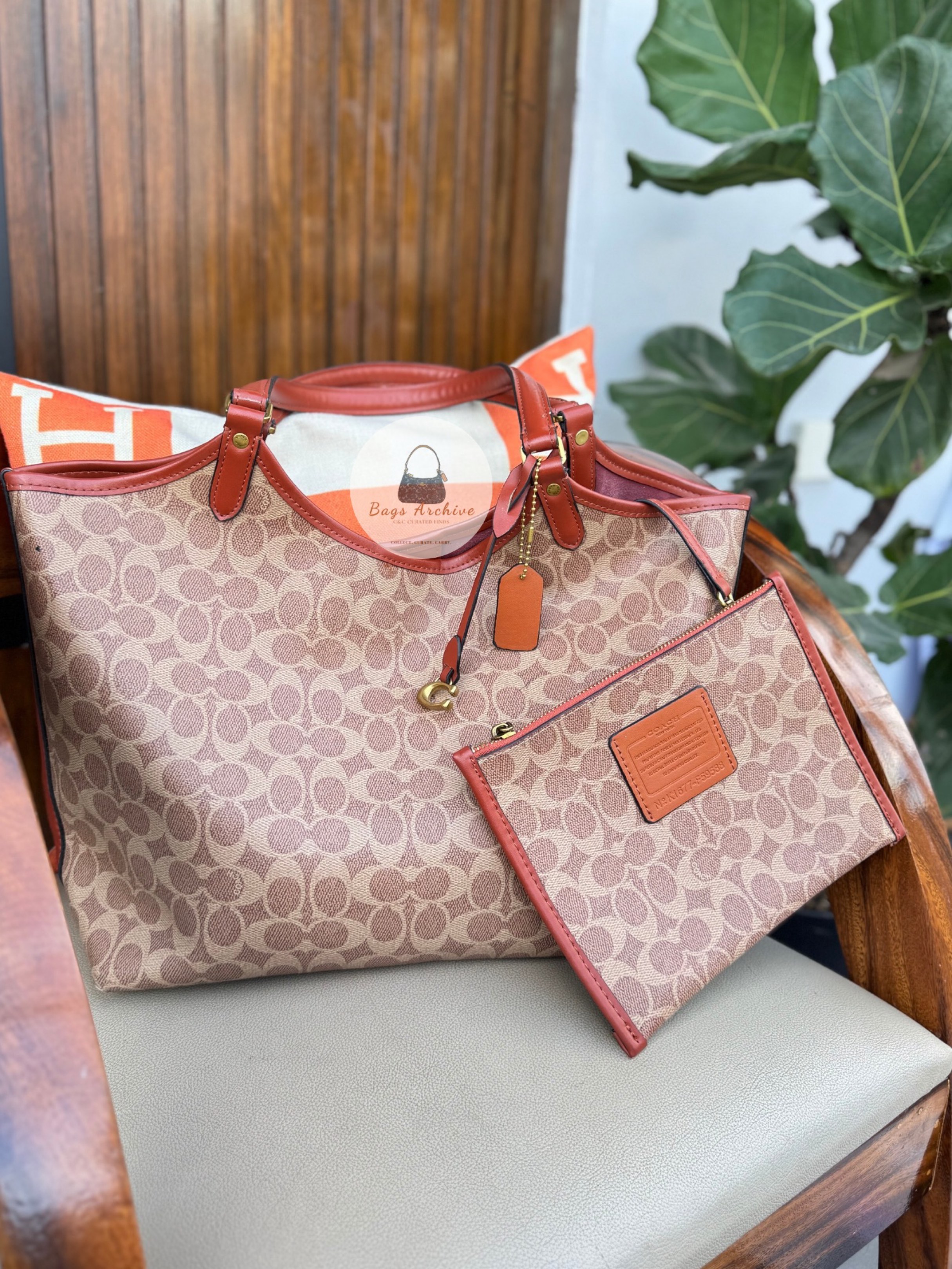 Coach Day Tote Bag in Signature Canvas, Luxury, Bags & Wallets on Carousell