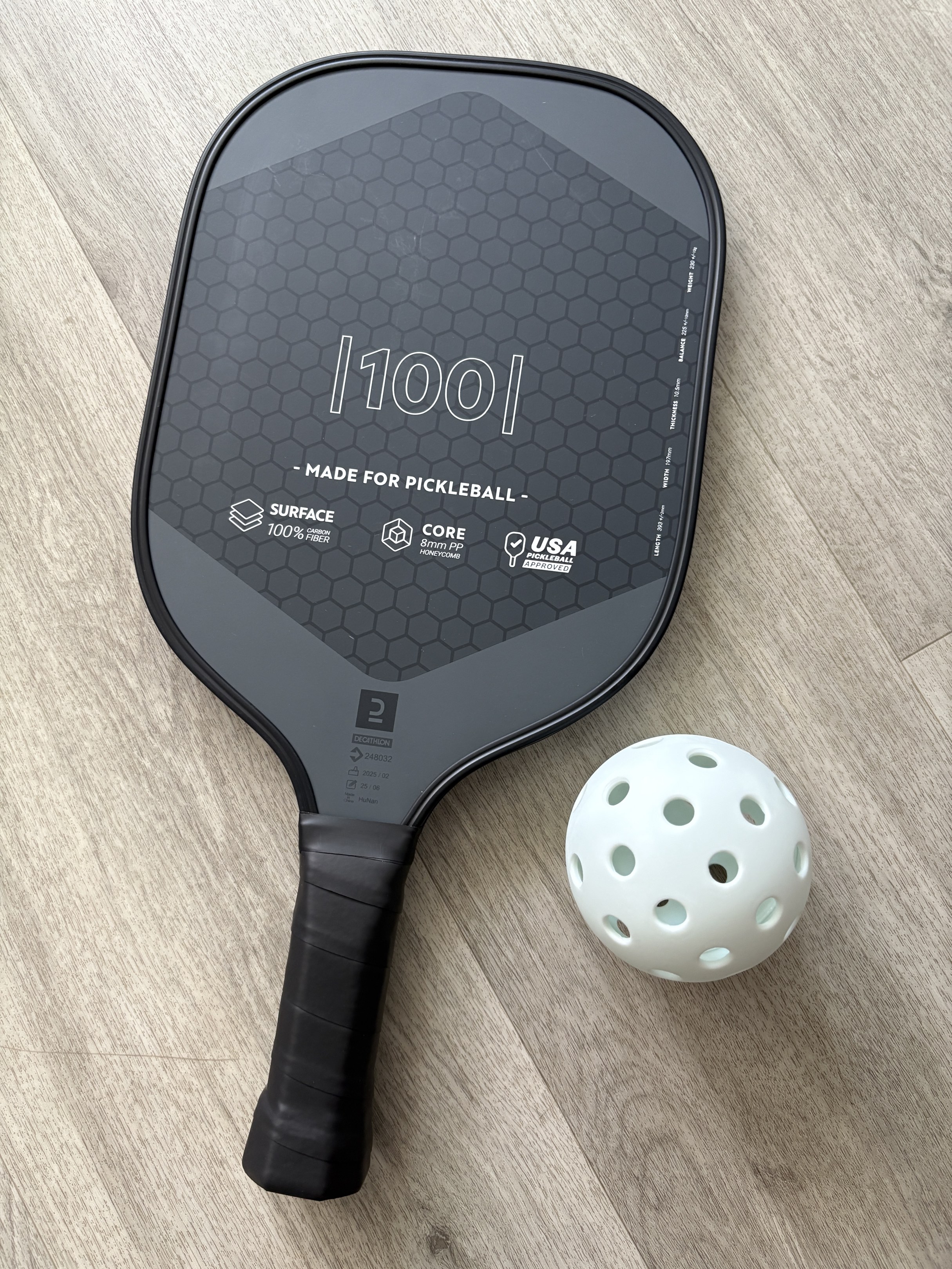 Decathlon I100 Pickleball Paddle and Ball Set, Sports Equipment, Sports ...