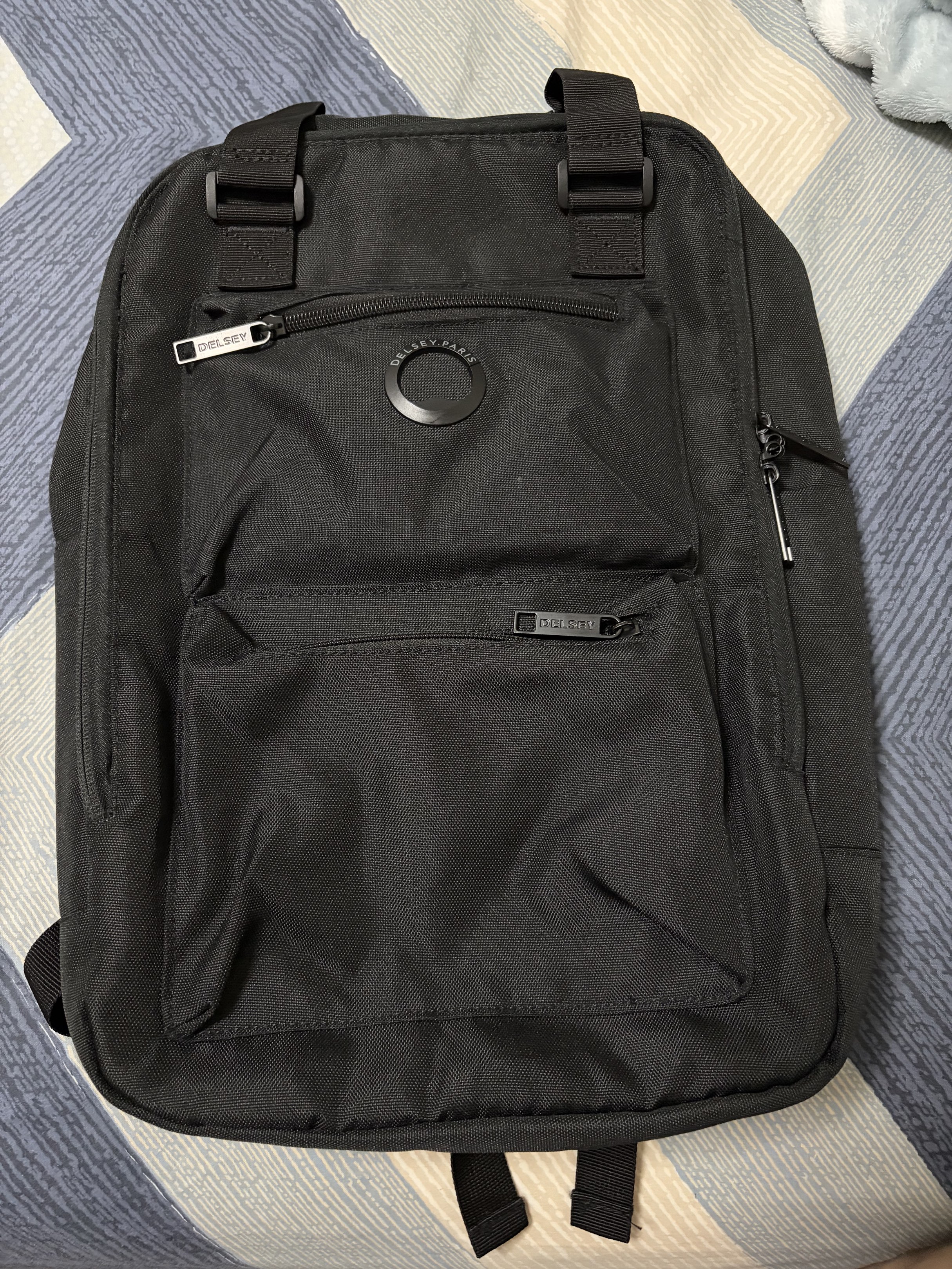 Delsey Paris Black Backpack, Men's Fashion, Bags, Backpacks on Carousell