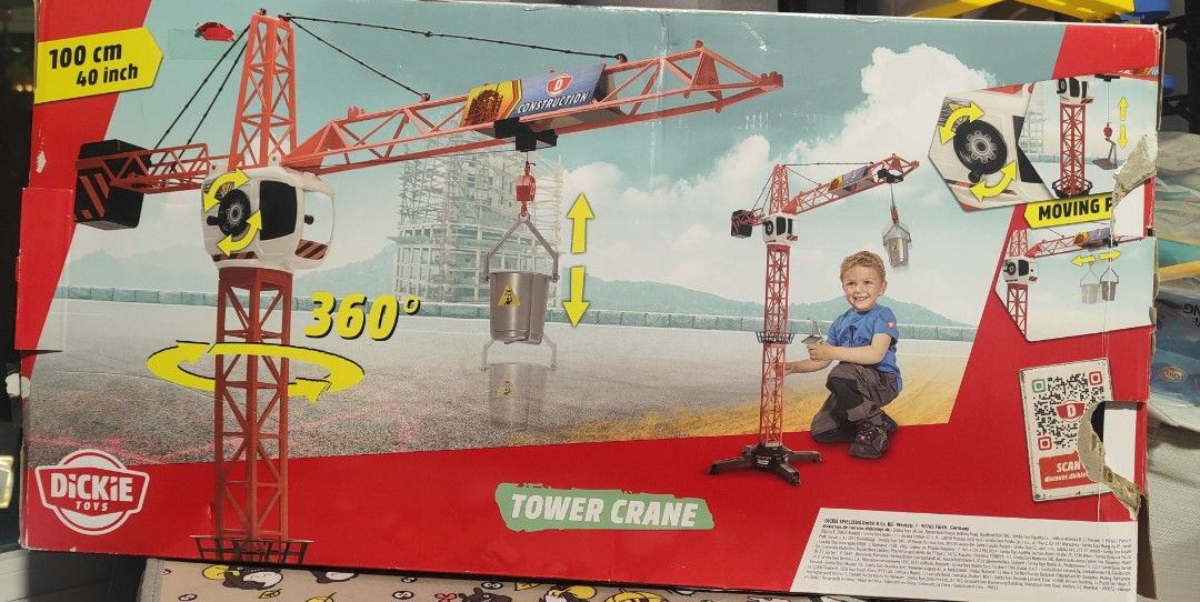 Dickie Toys Tower Crane - 100cm, Hobbies & Toys, Toys & Games on Carousell