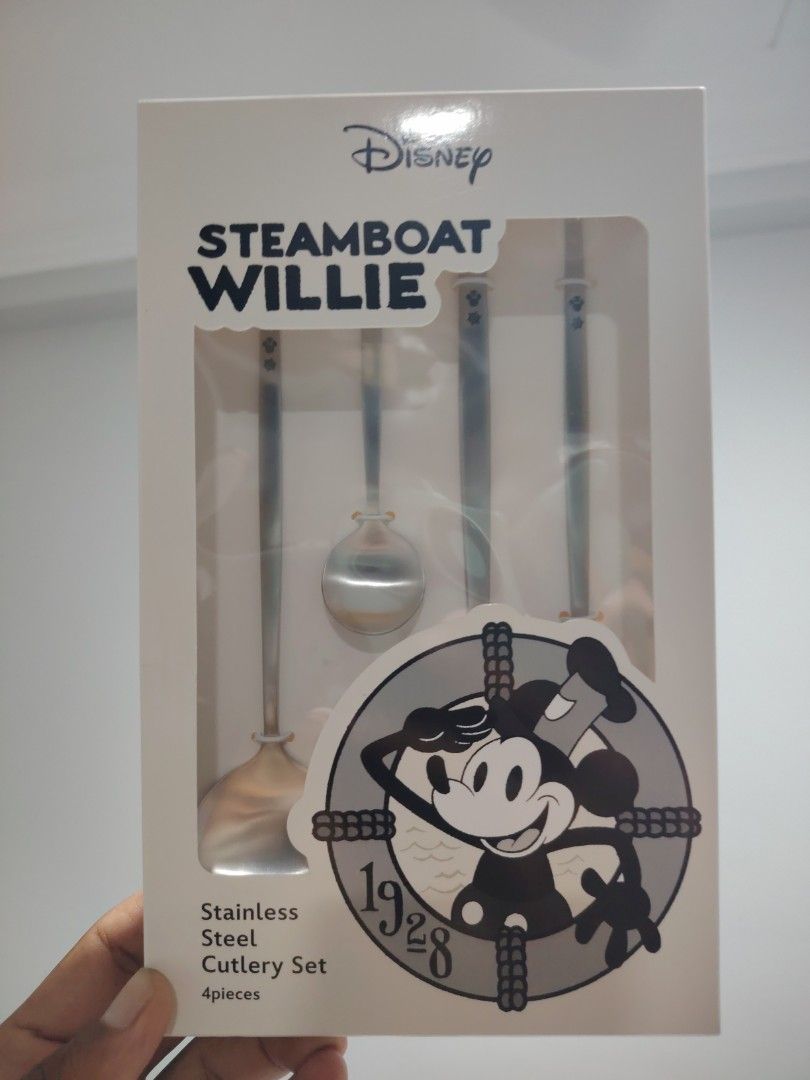 Disney Steamboat Willie Stainless Steel Cutlery Set, Furniture & Home ...