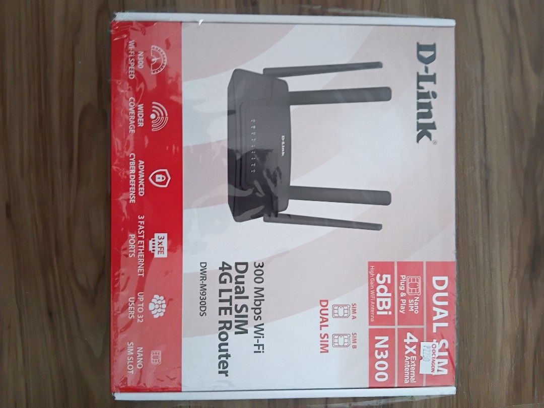 D-Link 300Mbps Wi-Fi Dual Sim 4G LTE Router, Computers & Tech, Office ...