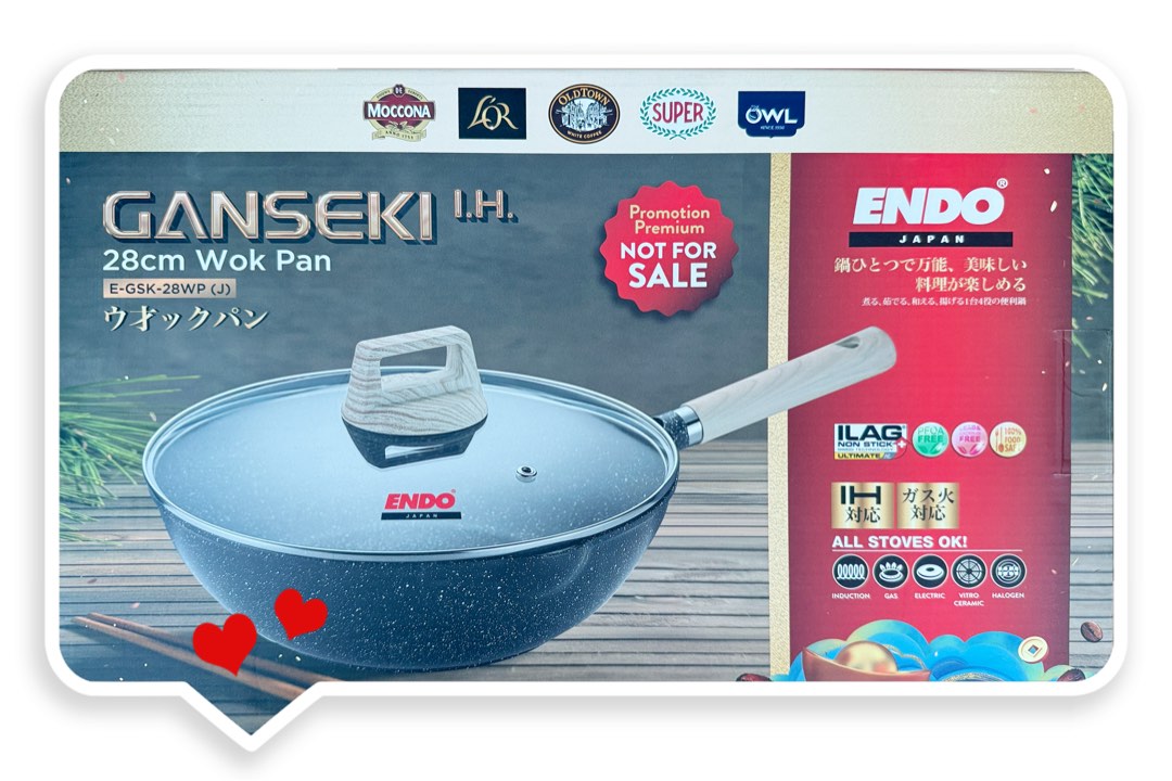 ENDO GANSEKI 28cm Wok Pan, Furniture & Home Living, Kitchenware ...