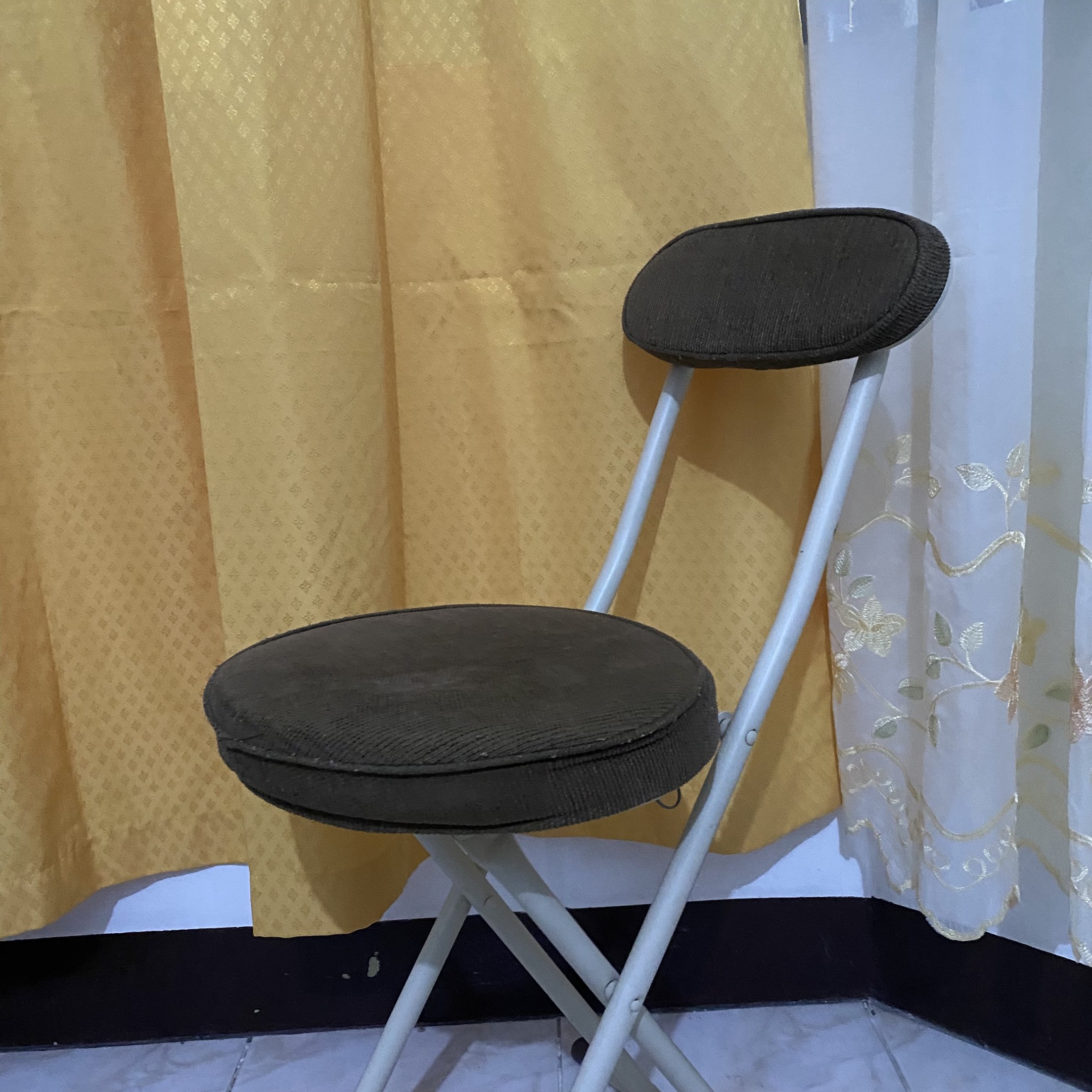 Foldable Metal Study Table Chair with Cushion, Furniture & Home Living ...