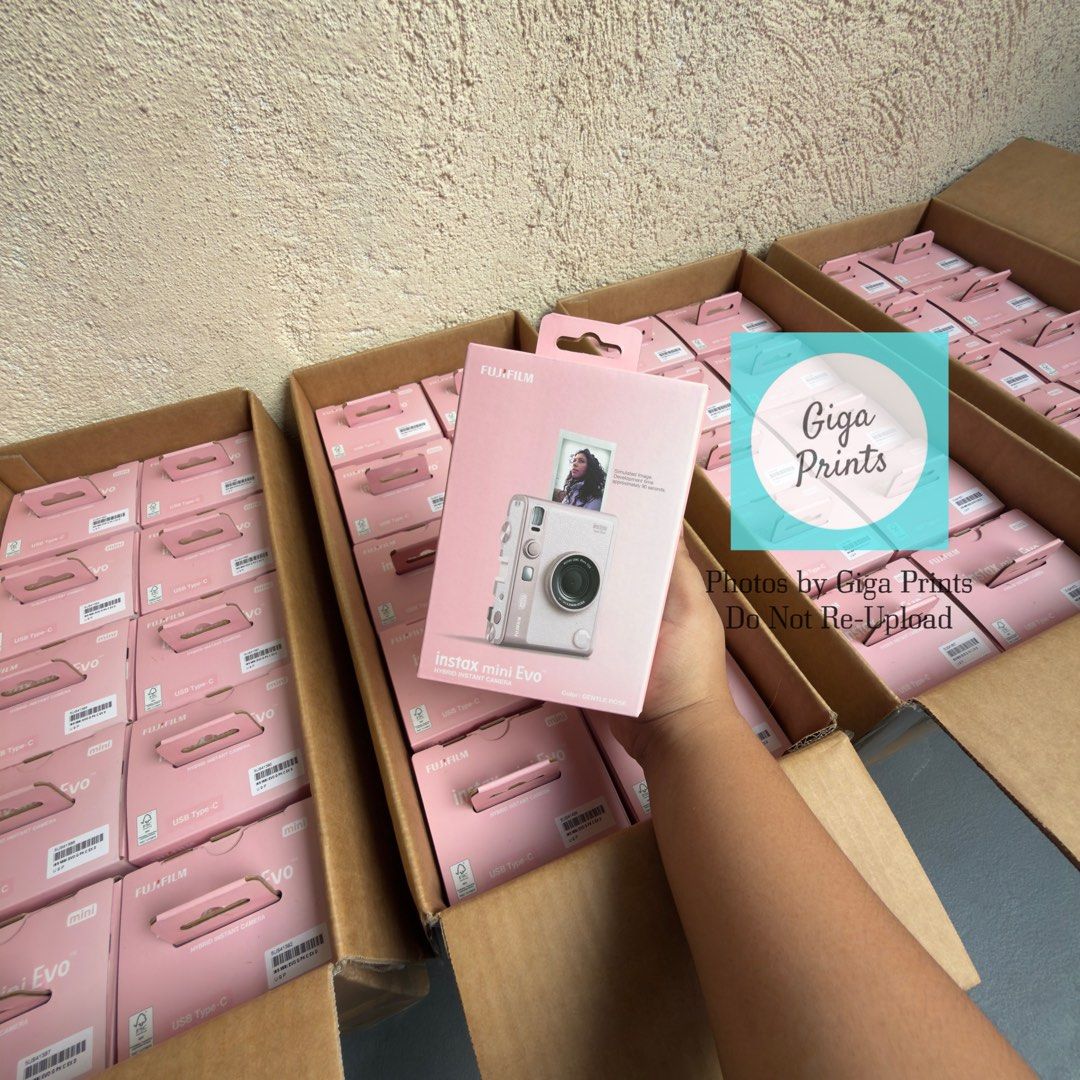 Instax Mini Evo Hybrid Instant Camera Gentle Rose, Photography, Cameras ...