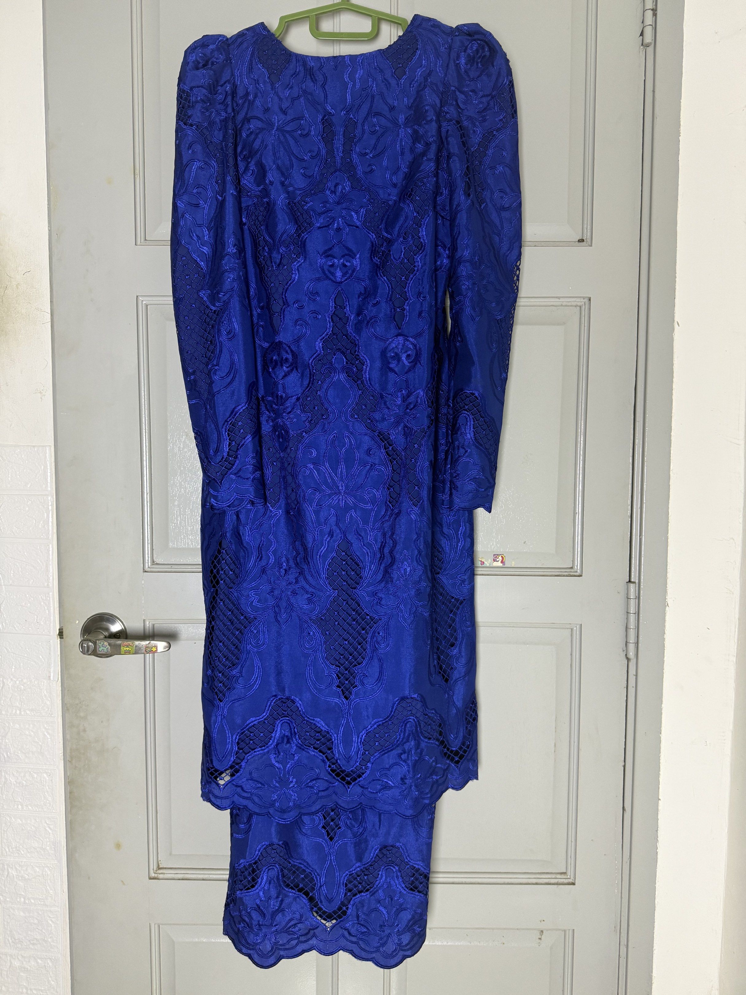 Larney Baju kurung Blue Dress UK 6, Women's Fashion, Dresses & Sets ...