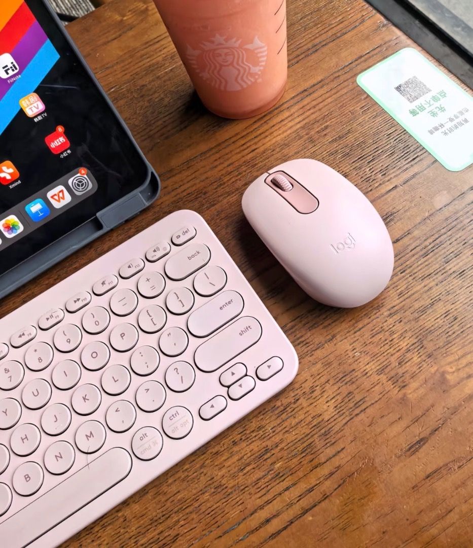 Logitech k380 (free keyboard bag) Multi Device Rose Pink Keyboard for ...