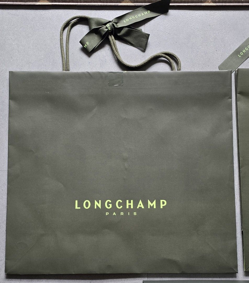 Longchamp Paper Bags and Box, Luxury, Bags & Wallets on Carousell