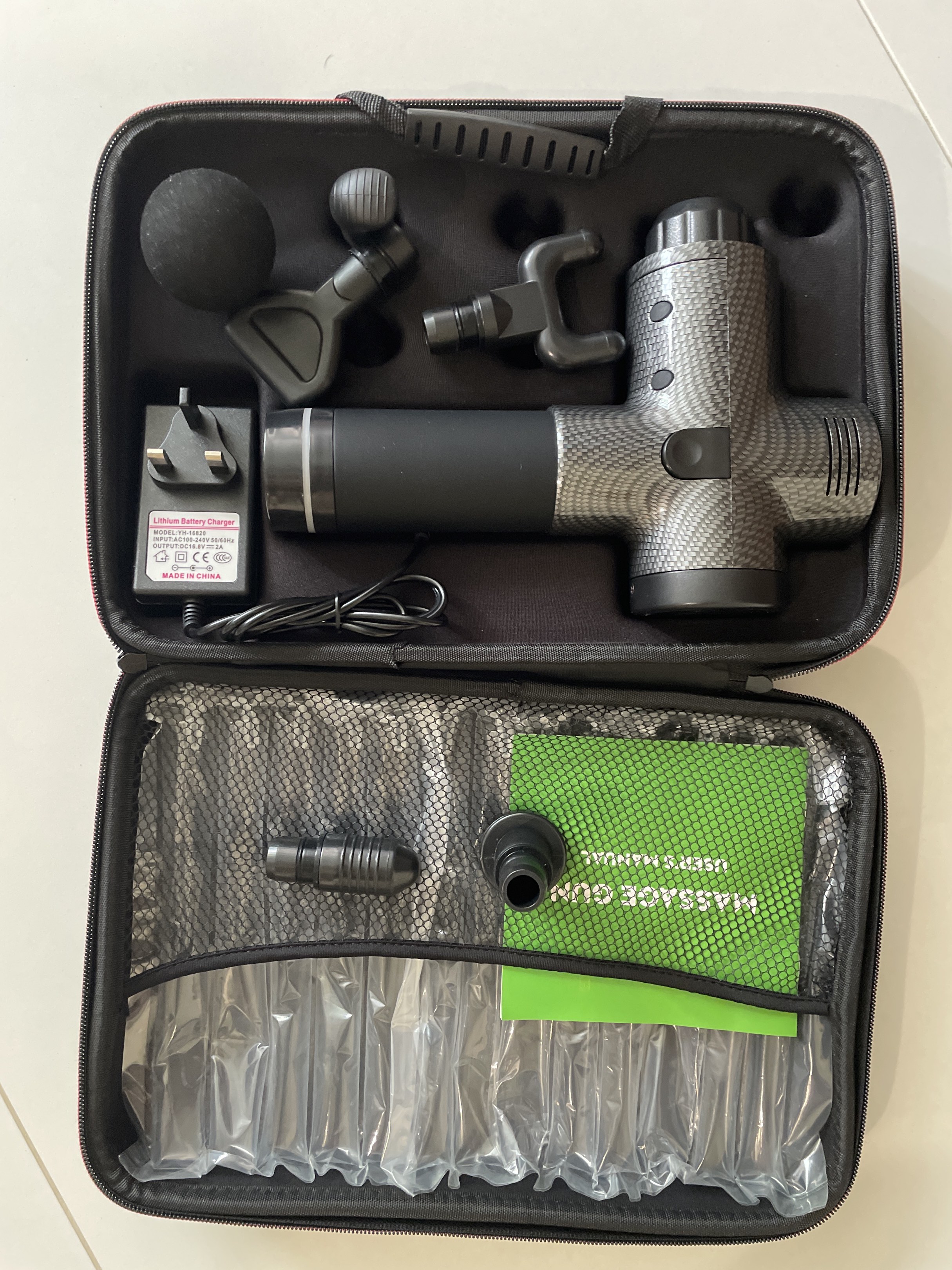 Massage Gun with Multiple Attachments, Health & Nutrition, Massage ...