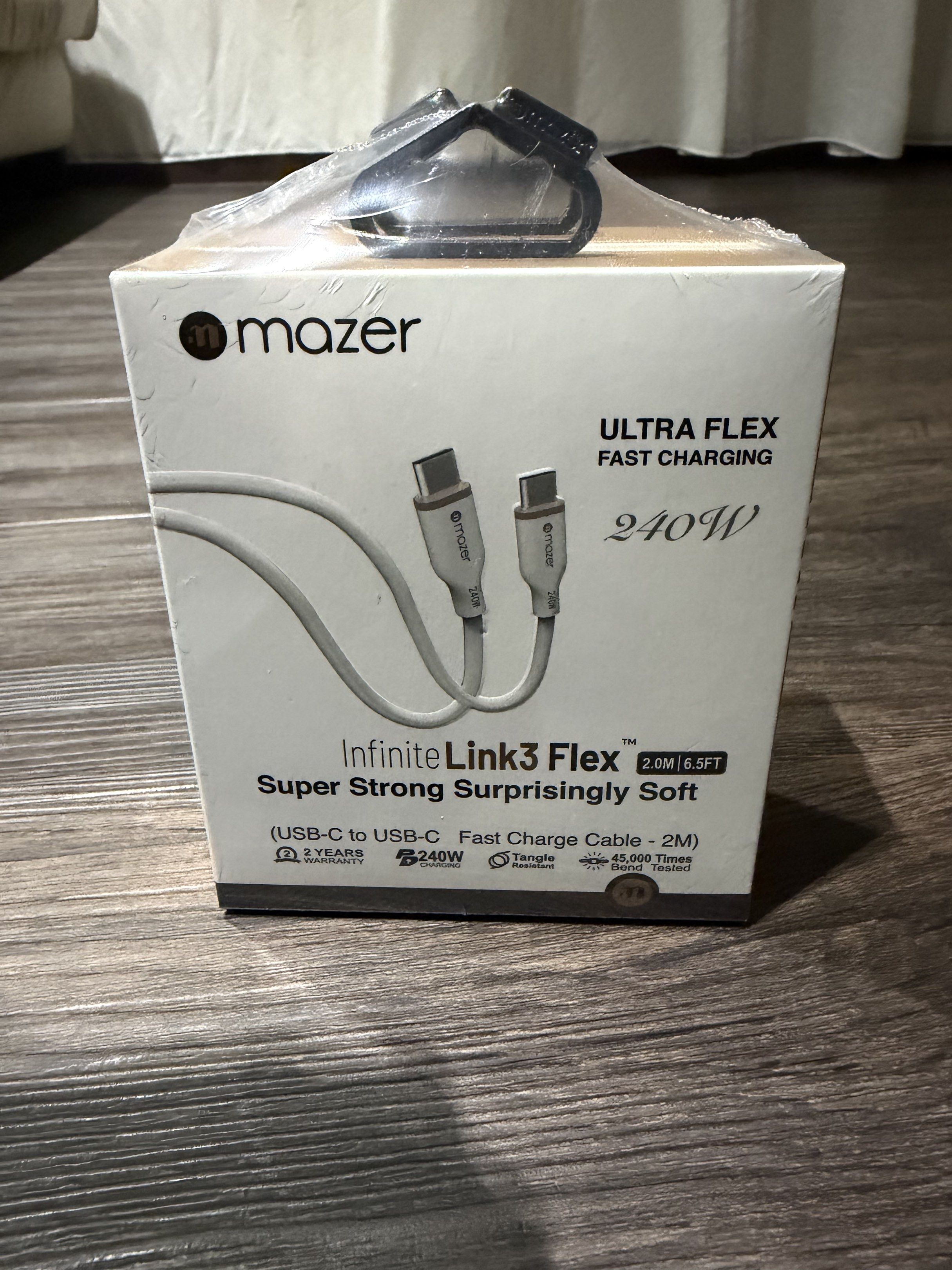 Mazer InfiniteLink3 Flex USB-C Cable - 240W, Mobile Phones & Gadgets ...