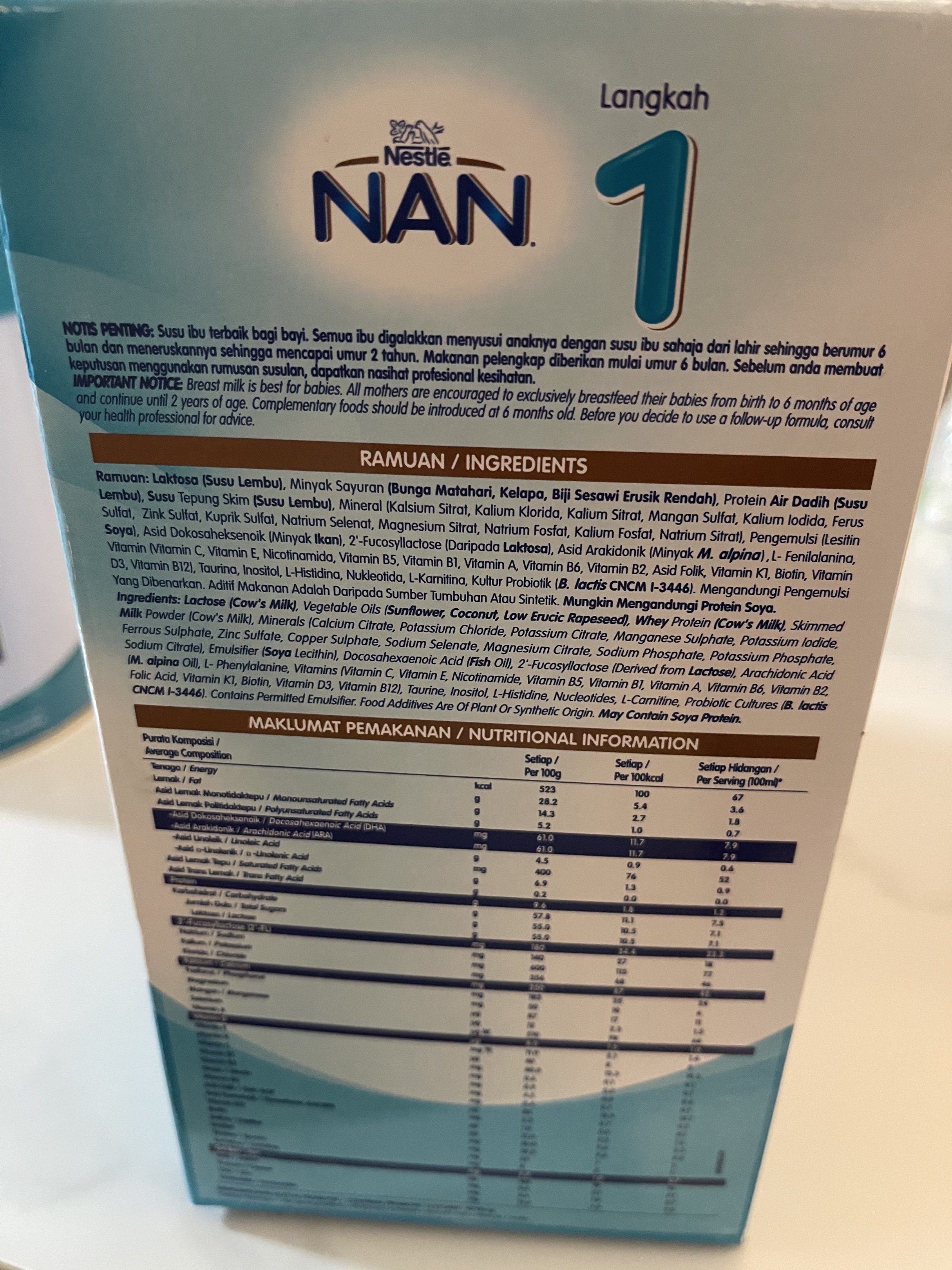 Nestle NAN 1 Infant Formula (0-12 Months), Babies & Kids, Nursing ...