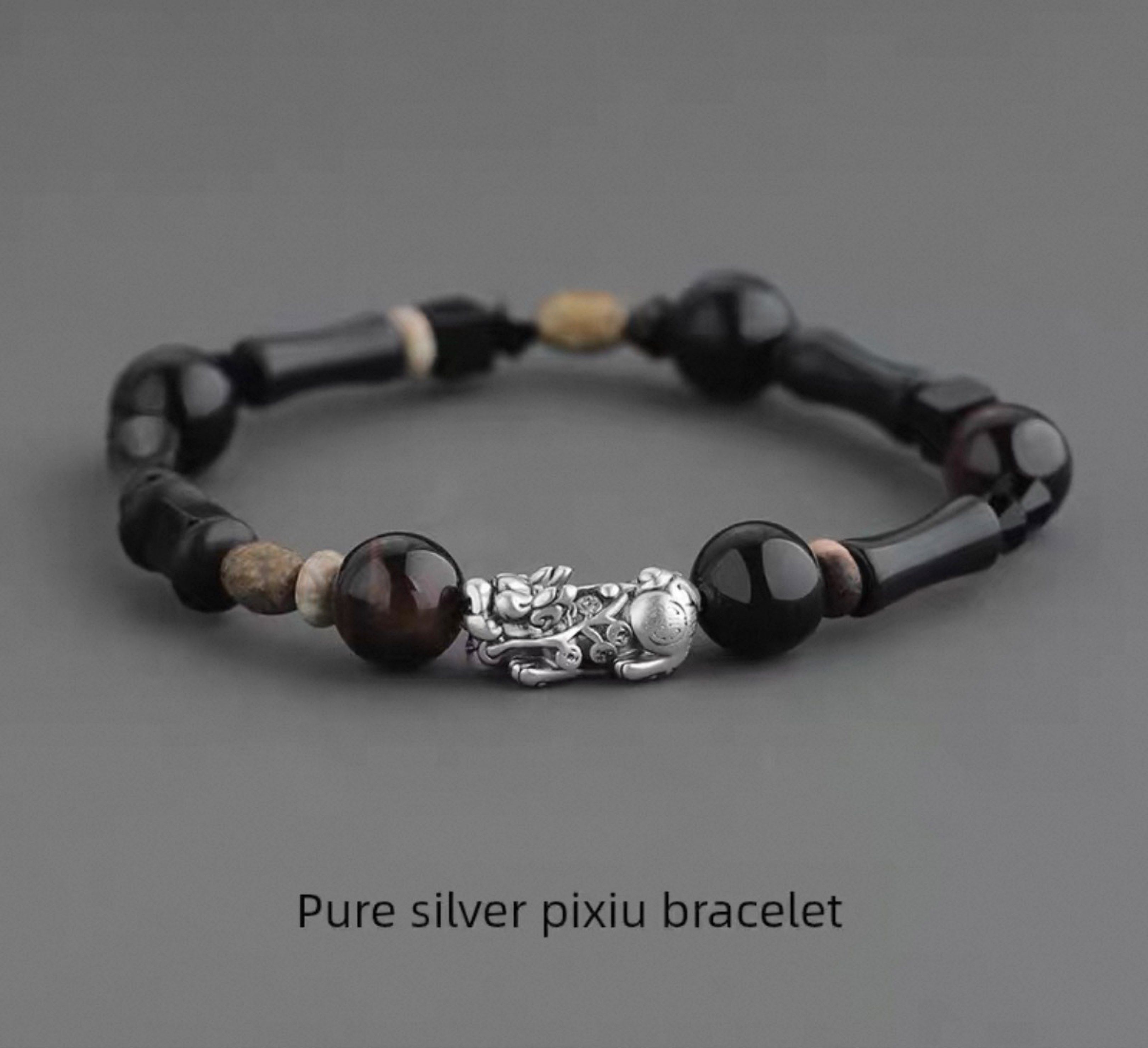 Pixiu Bracelet - Pure Silver, Large Size, Men's Fashion, Watches ...