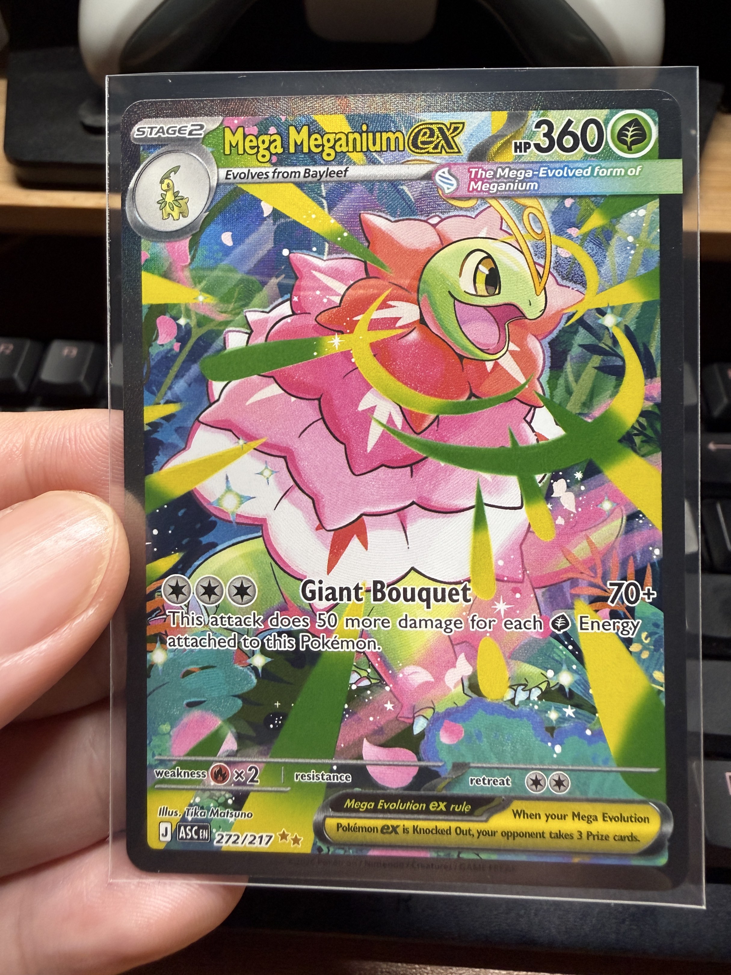 Pokemon TCG Mega Meganium EX 272/217 Ascended Heroes, Hobbies & Toys ...