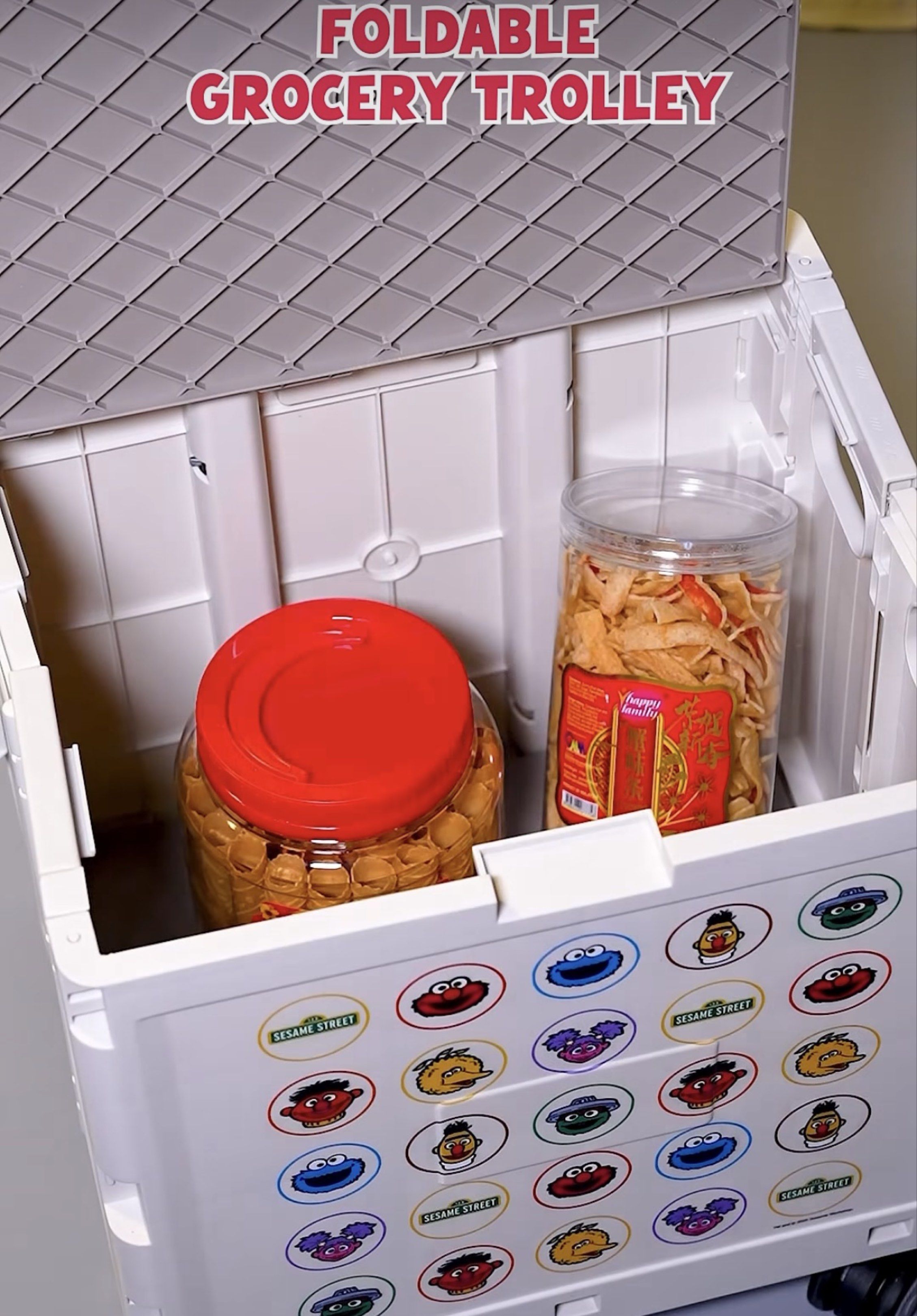 Sesame Street Foldable Grocery Trolley, Furniture & Home Living, Home ...