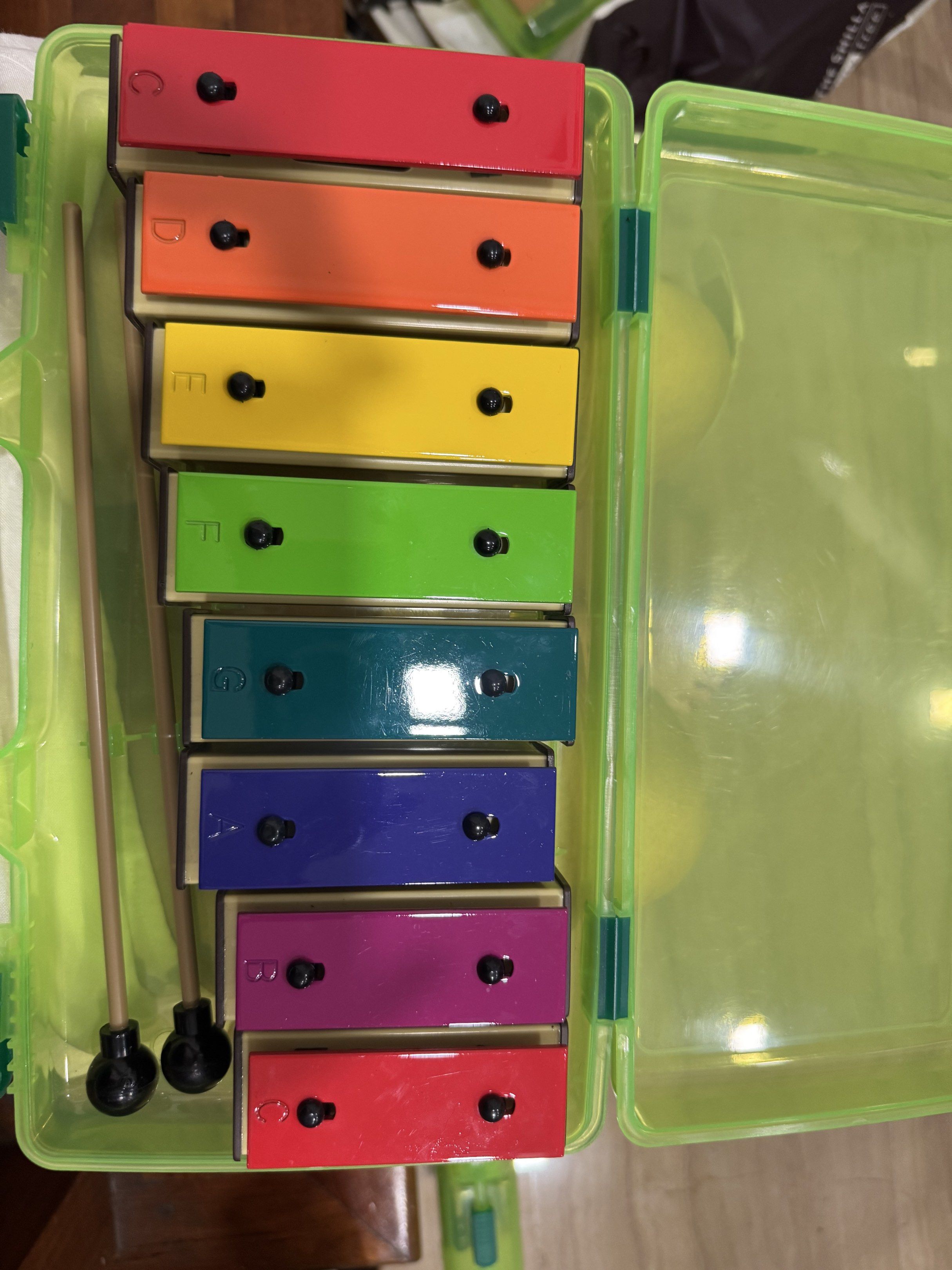 Xylophone with Case 8 Notes Chromatic Xylophone Glockenspiel Resonator ...