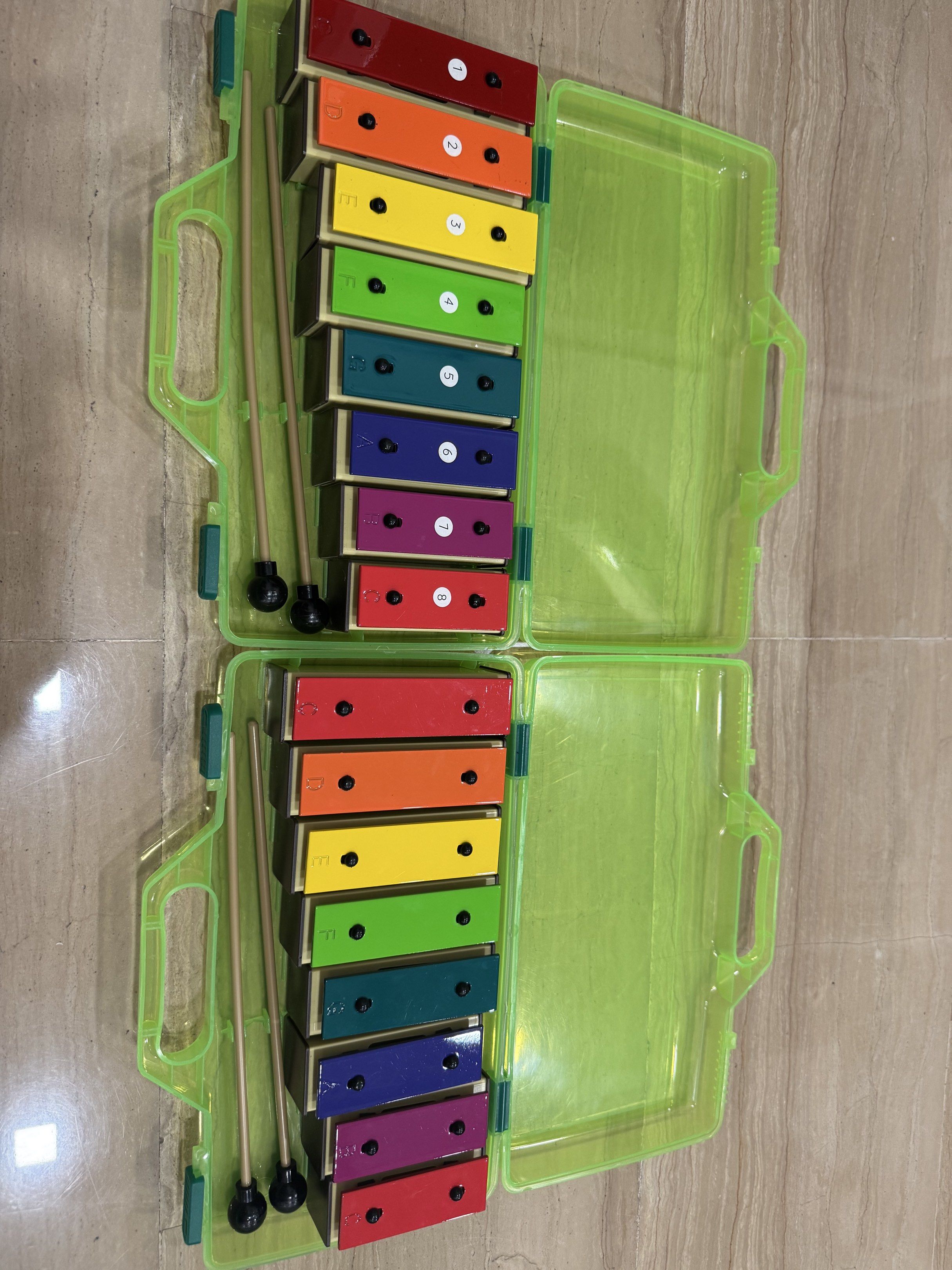 Xylophone with Case 8 Notes Chromatic Xylophone Glockenspiel Resonator ...