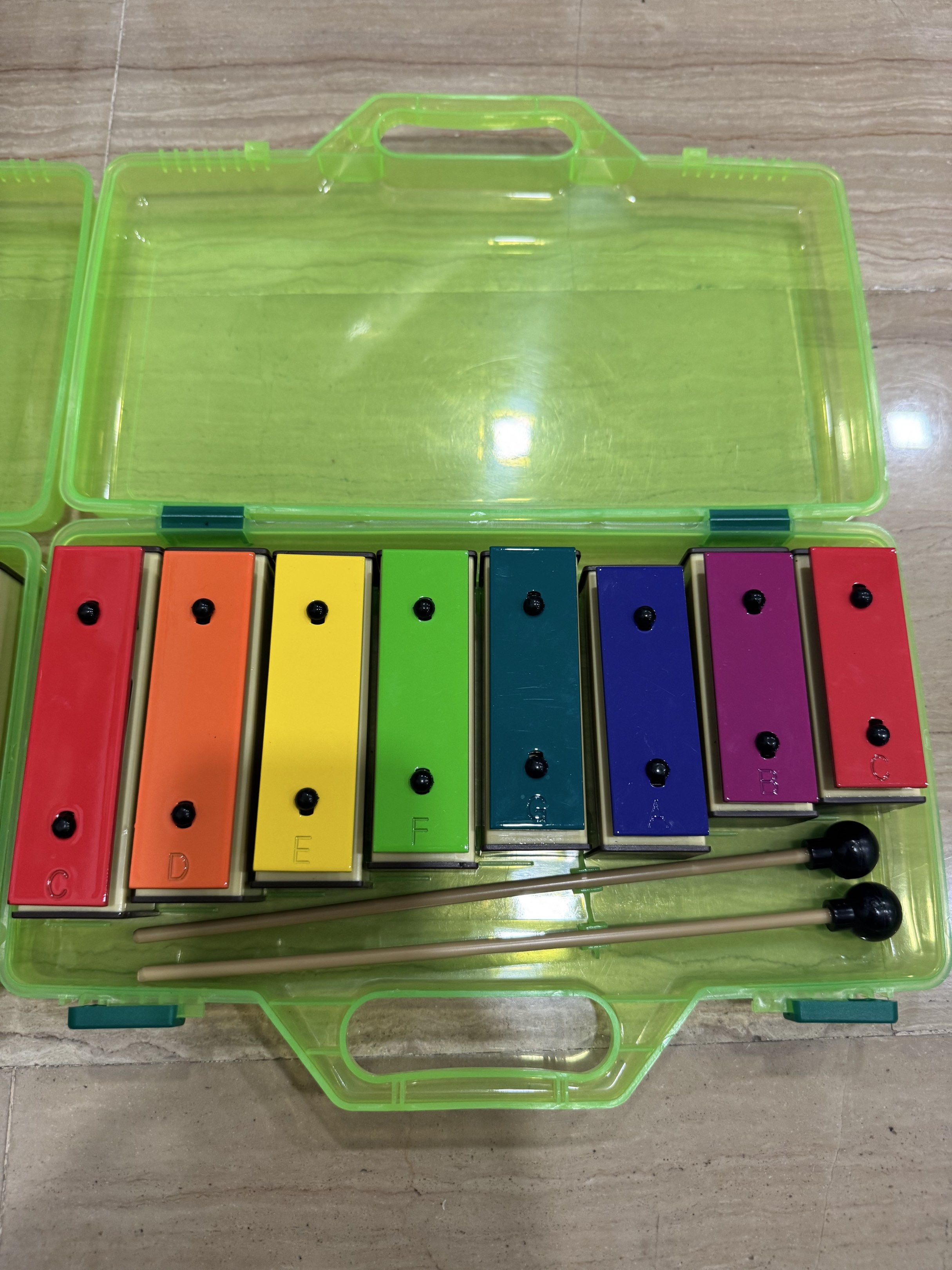 Xylophone with Case 8 Notes Chromatic Xylophone Glockenspiel Resonator ...