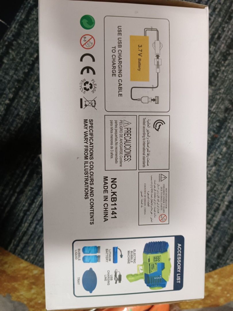 132 Holes Electric Bubble Machine - Blue, Hobbies & Toys, Toys & Games ...