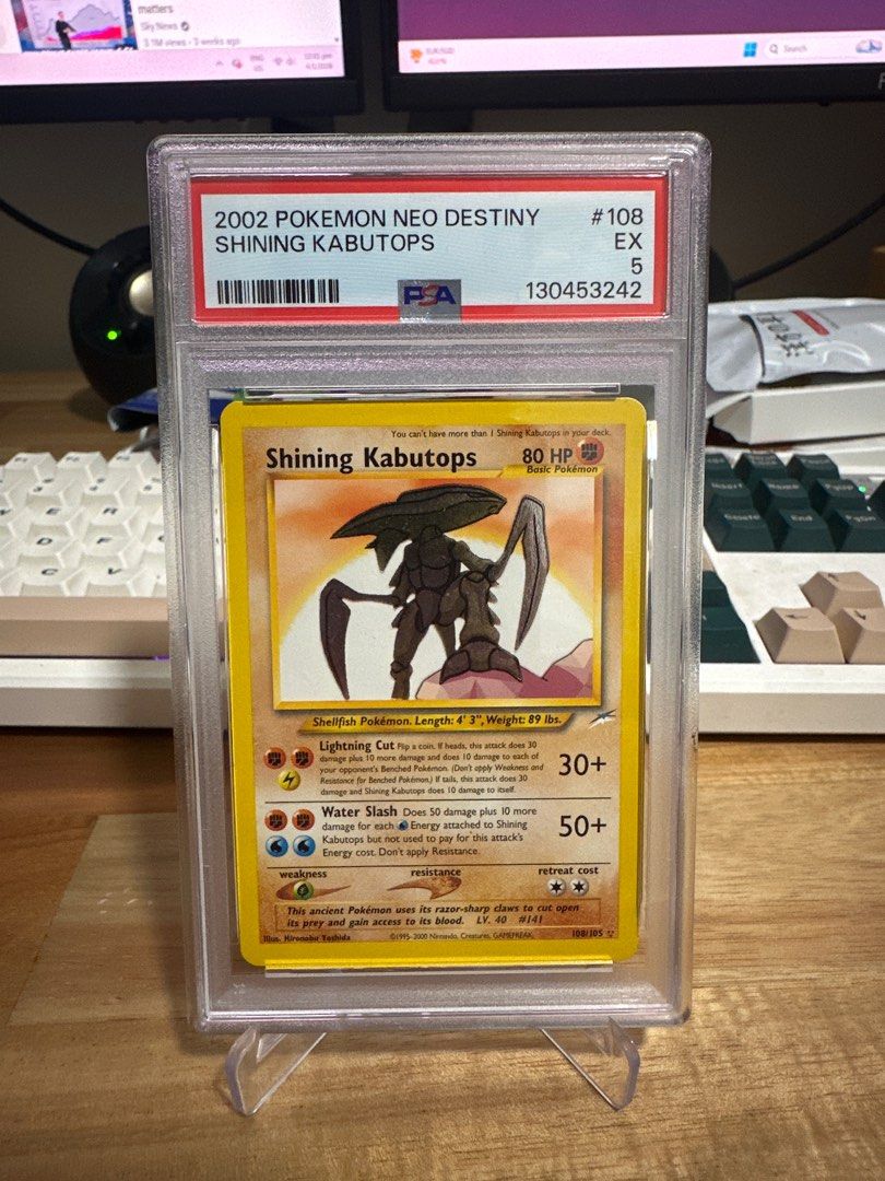 2002 Pokemon Neo Destiny Shining Kabutops PSA 5, Hobbies & Toys, Toys ...