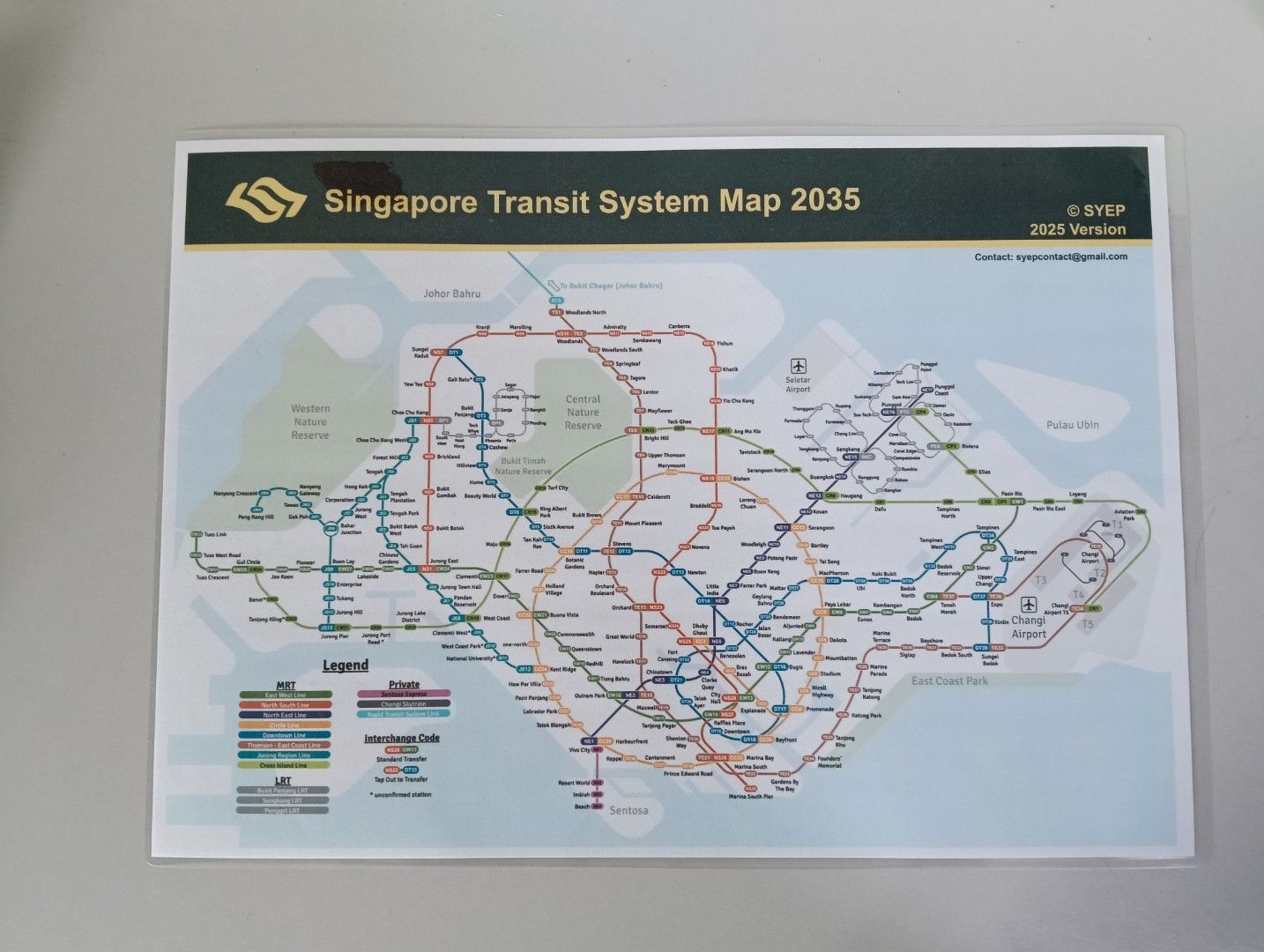 2035 Singapore MRT Map (Redesigned), Hobbies & Toys, Art & Prints on ...
