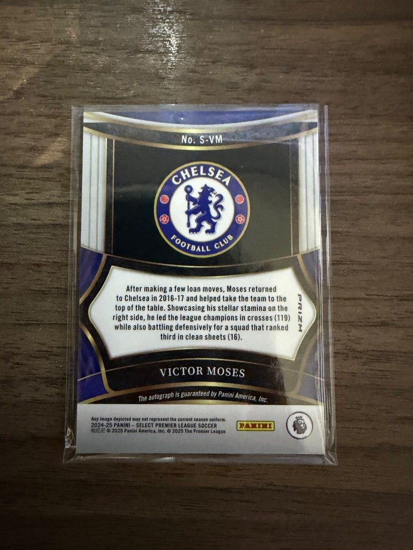 24/25 Panini Prizm EPL Victor Moses Autograph, Hobbies & Toys, Toys ...
