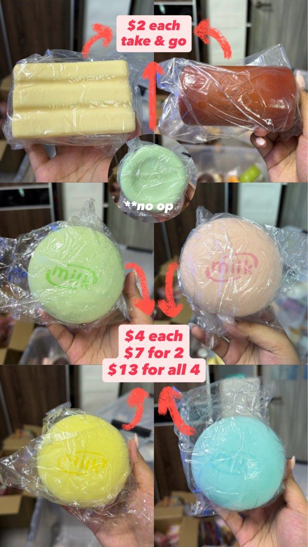 $2 & $4 squishy sales, Hobbies & Toys, Toys & Games on Carousell