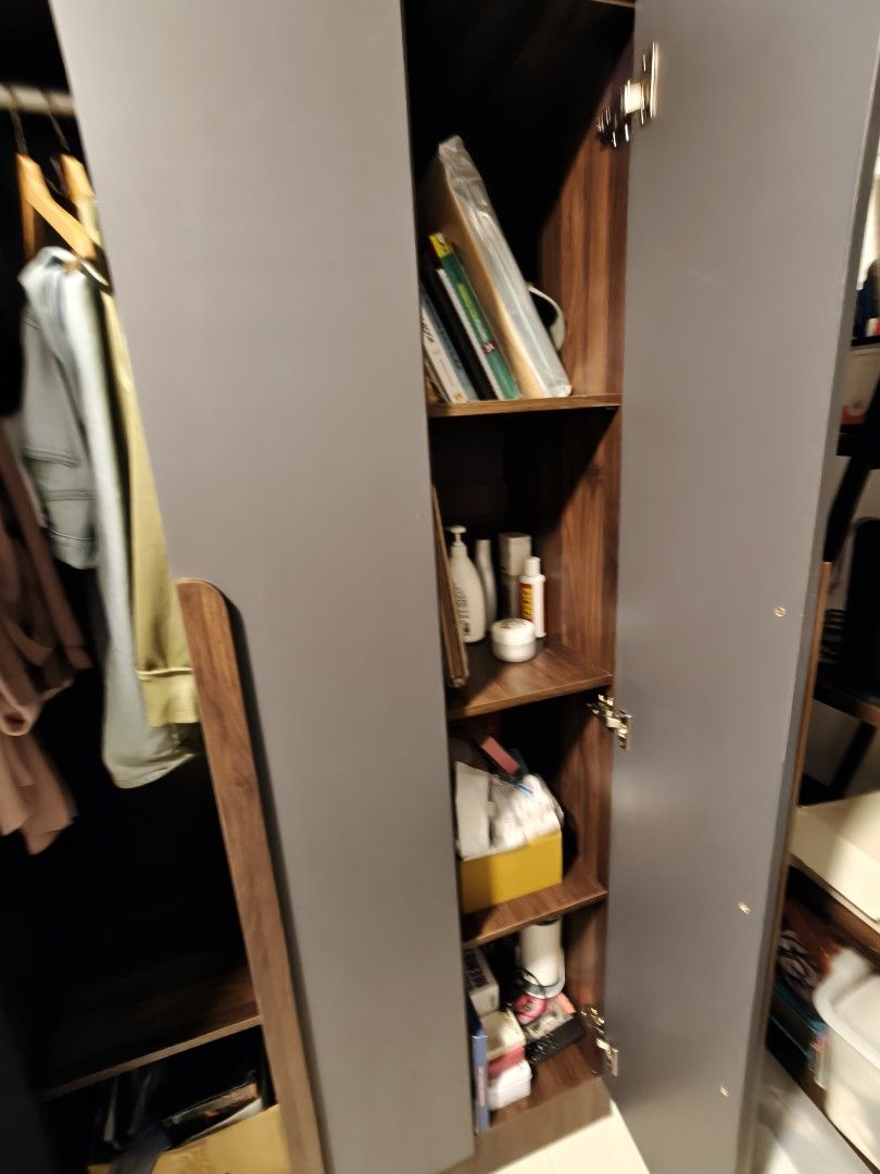 3-Door Wardrobe with Shelves, Furniture & Home Living, Furniture ...