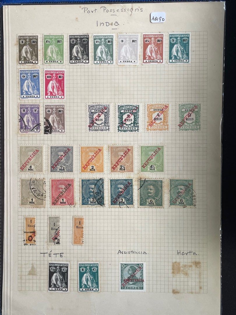 AB190 - Europe Portuguese Colonies India 1914 Ceres, 1911 Postage Dues ...