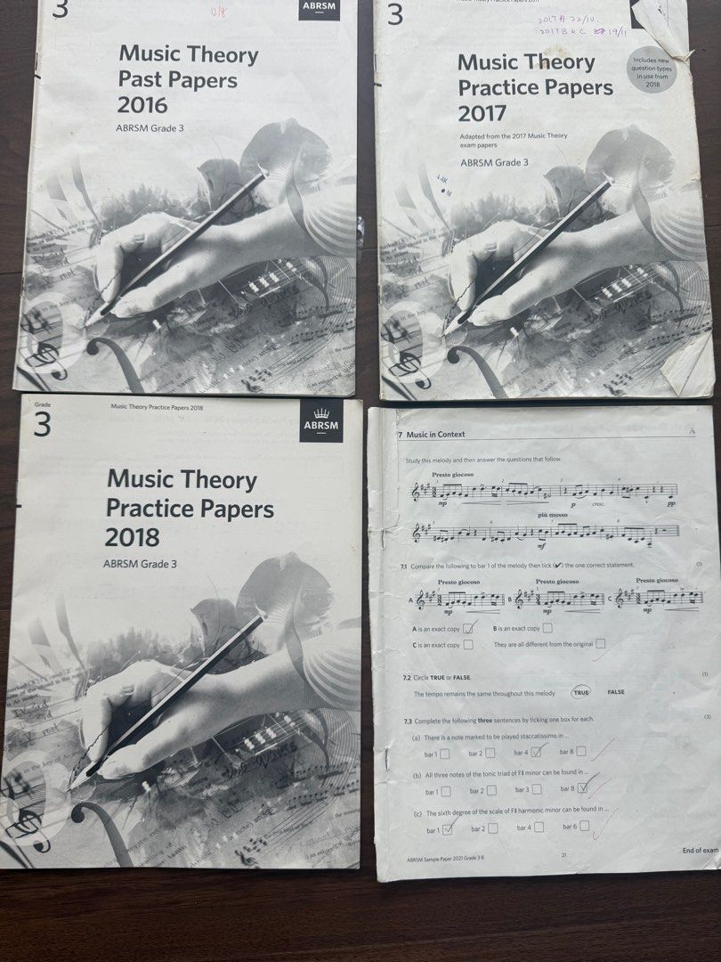 ABRSM Grade 3 Music Theory Past Papers (2016-2018), Hobbies & Toys ...