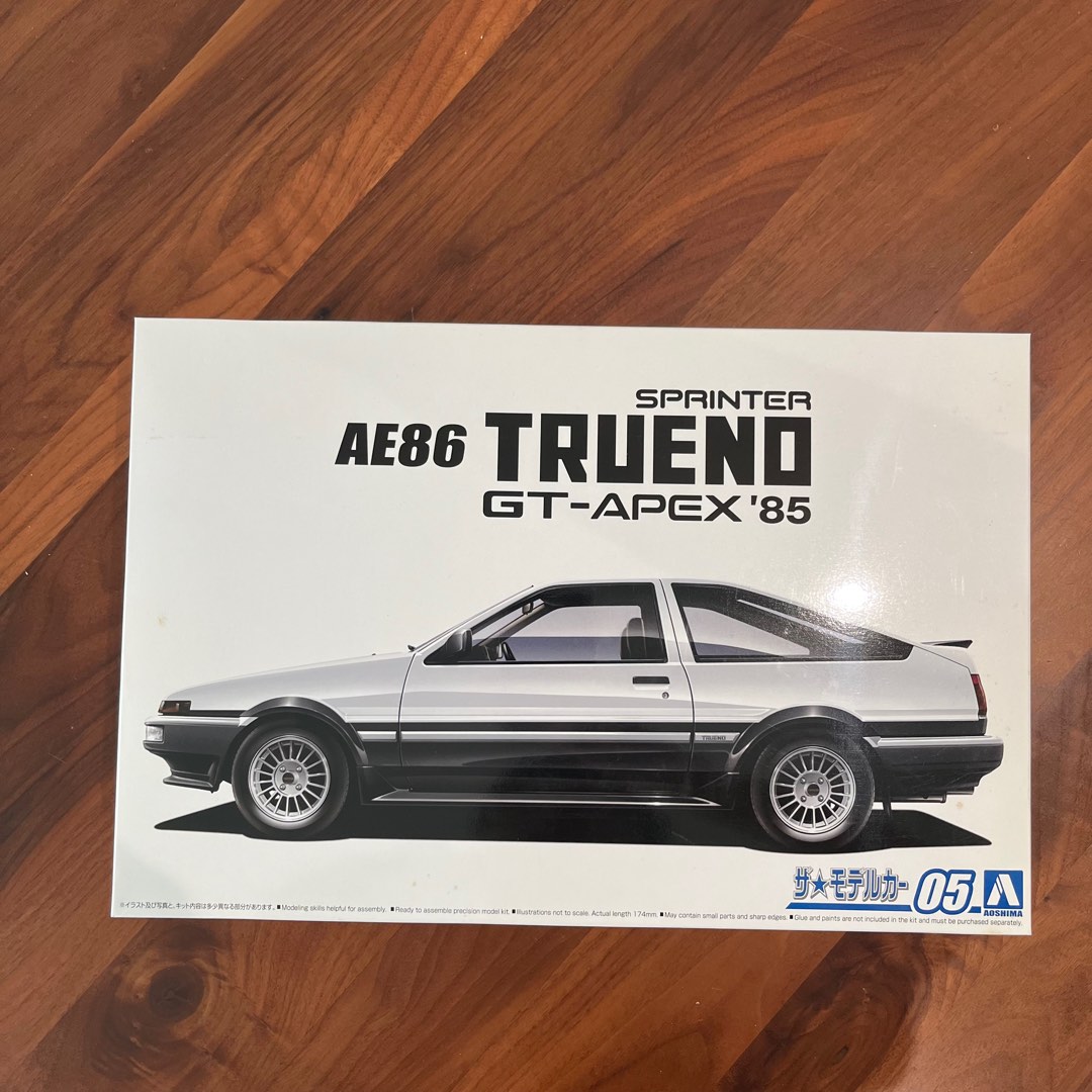 AE86 Trueno Sprinter Aoshima Car Model 1:24, Hobbies & Toys, Toys ...