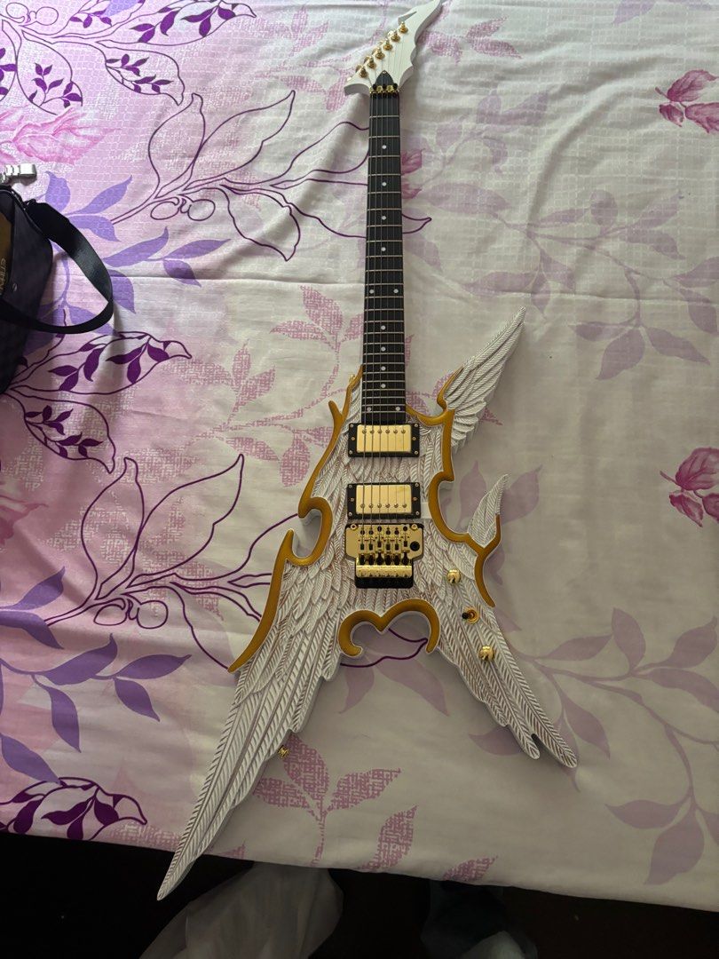 Angel Electric Guitar, Hobbies & Toys, Musical Instruments on Carousell