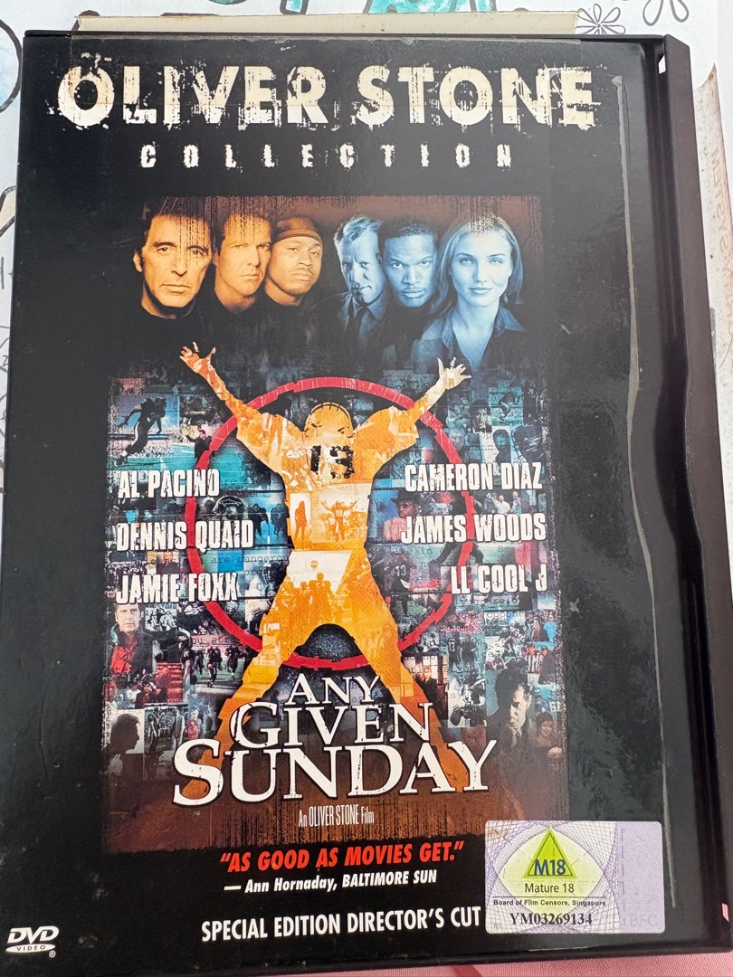 Any Given Sunday - Special Edition Director's Cut DVD, Hobbies & Toys ...