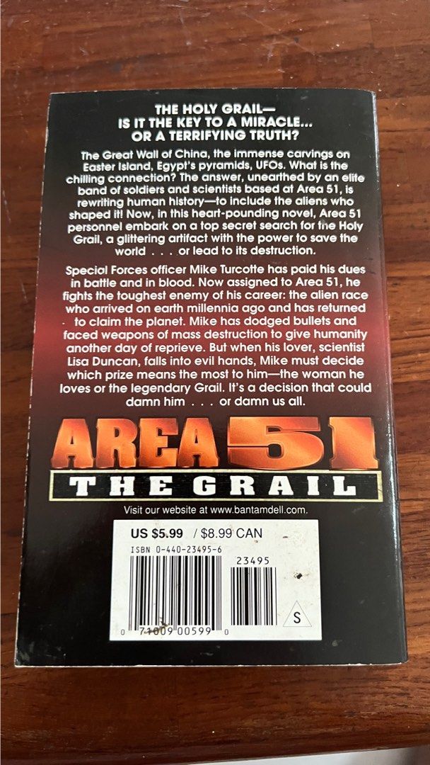Area 51: The Grail by Robert Doherty, Hobbies & Toys, Books & Magazines ...