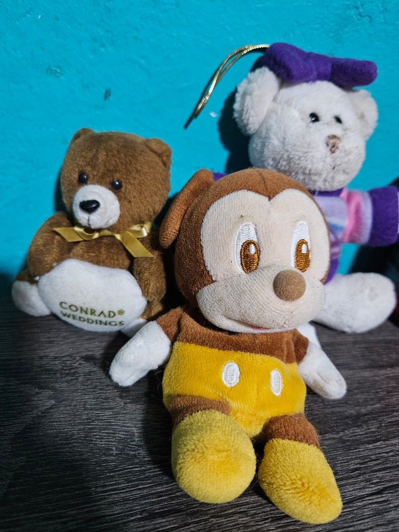 Assorted Plush Toys - Mickey Mouse, Bear, and Bunny, Hobbies & Toys ...