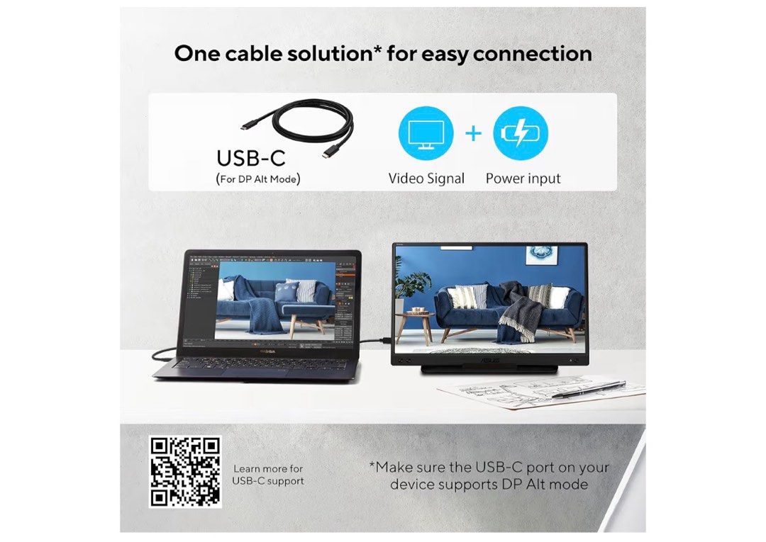 ASUS ZenScreen MB166C Portable Monitor, Computers & Tech, Parts ...