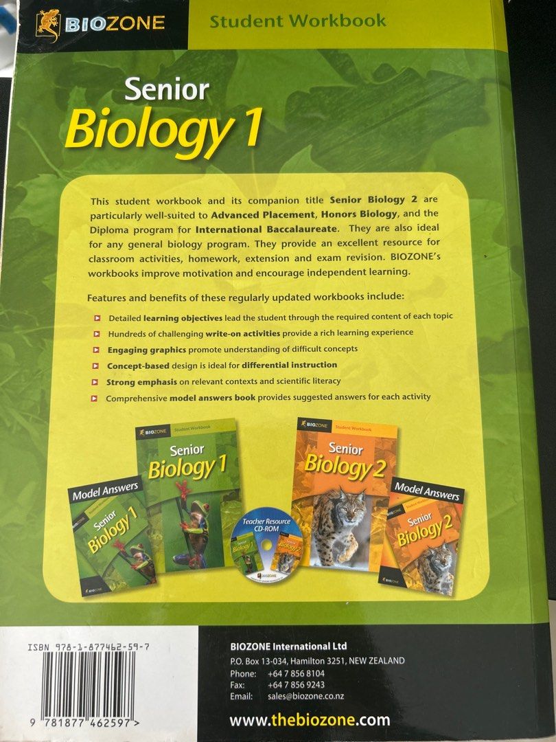 Biozone Senior Biology 1 Student Workbook, Hobbies & Toys, Books ...