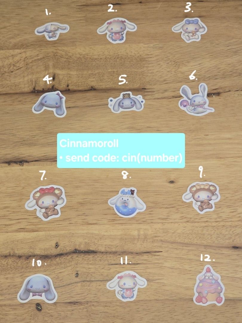 Buy 3 Get 1 Free Cinnamoroll Stickers, Hobbies & Toys, Stationery ...