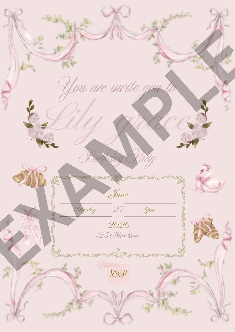 Custom invitation card service (digital), Hobbies & Toys, Stationery ...