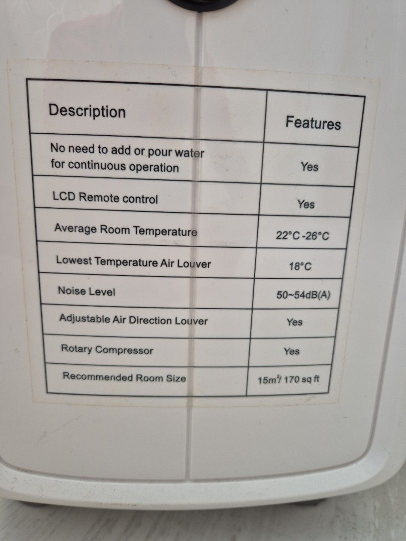 EuropAce EPAC 12C Portable Air Conditioner, TV & Home Appliances ...