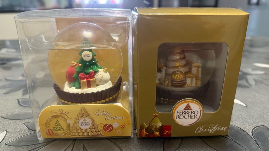 Ferrero Rocher Christmas Snow Globes, Furniture & Home Living, Home ...