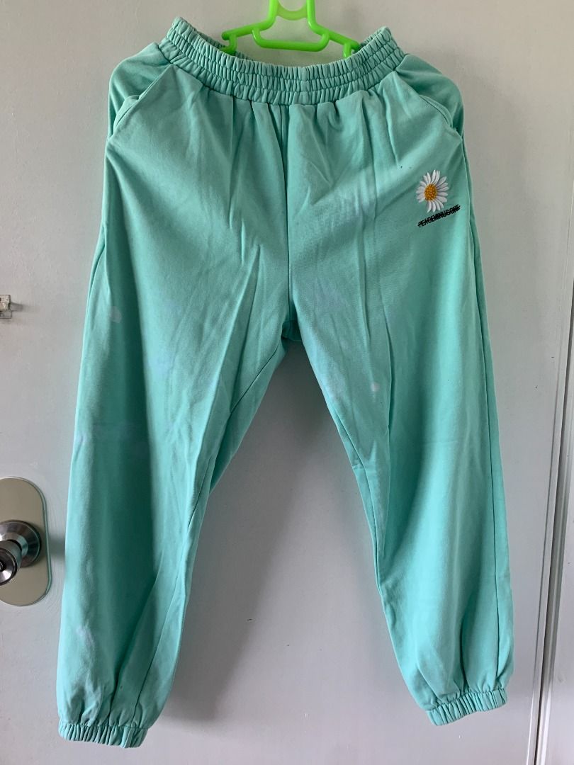 G-Dragon PEACEMINUSONE Mint Green Sweatpants, Women's Fashion, Bottoms ...