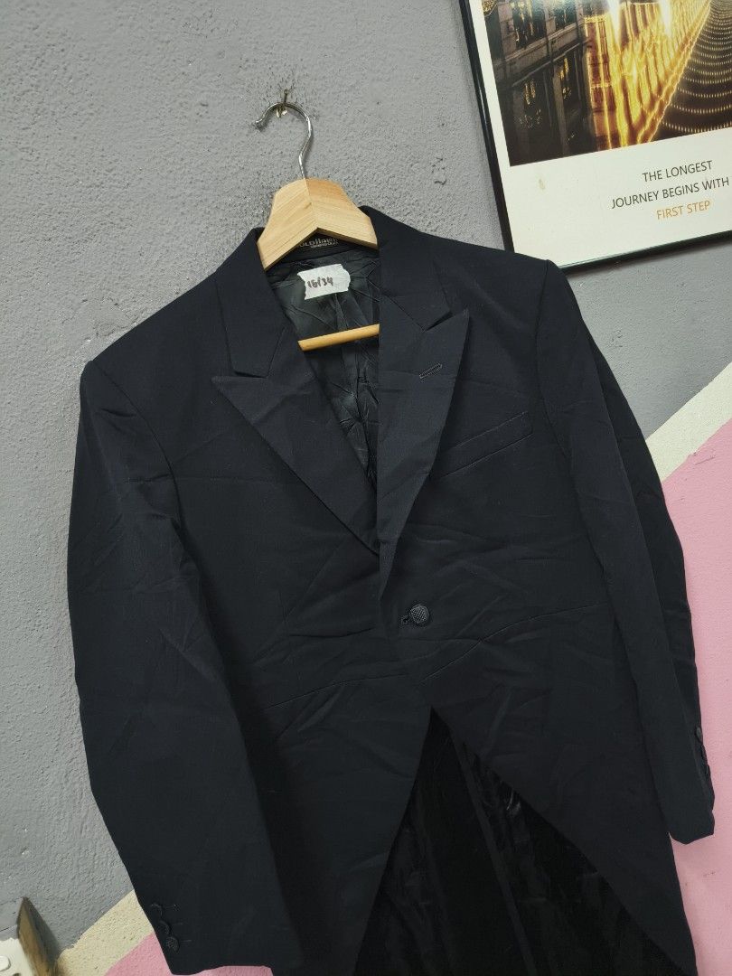 GoldHawk Japan Branded Black Suit Tailcoat Coat Overcoat Long Jacket ...