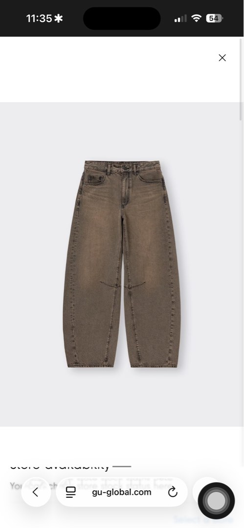 GU Barrel leg Jeans in brown, Women's Fashion, Bottoms, Jeans ...