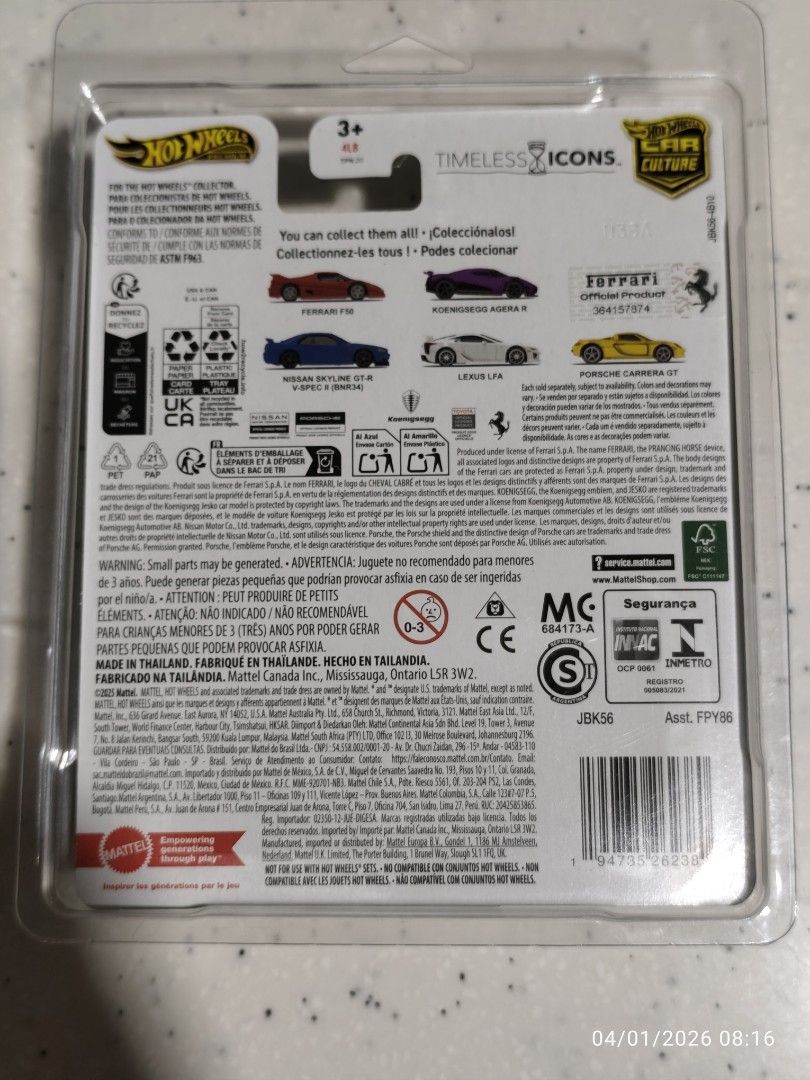 Hot Wheels Premium Timeless Icons Ferrari F50 with protector, Hobbies ...