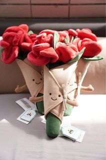 Valentine's Day 2026 - Jellycat Red Rose Bouquet 玫瑰花束, 興趣及遊戲, 玩具 & 遊戲類 ...